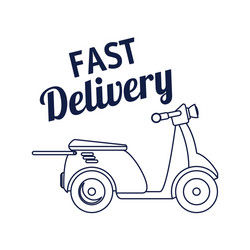 Motorcycle delivery service icon Royalty Free Vector Image