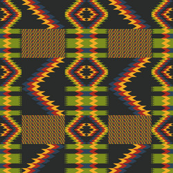 Cloth kentegeometric seamless pattern Royalty Free Vector