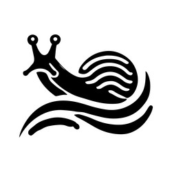 Unique slug silhouette perfect for and logos Vector Image