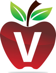 Apple initial template set Royalty Free Vector Image