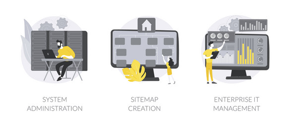 Computer systems abstract concept Royalty Free Vector Image