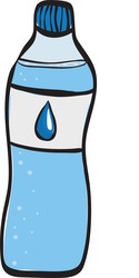 Crying water bottle mascot cartoon Royalty Free Vector Image