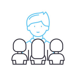 Supervisor line icon outline symbol Royalty Free Vector