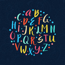 Unique alphabet Royalty Free Vector Image - VectorStock