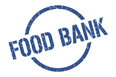 Food bank stamp rectangular Royalty Free Vector Image