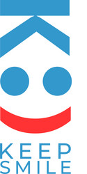 Keep smile logo design template Royalty Free Vector Image