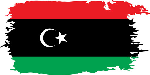 Libya and chile grunge flags connection Royalty Free Vector