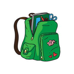 Open Backpack Clipart