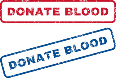 Blood donation rubber stamp Royalty Free Vector Image