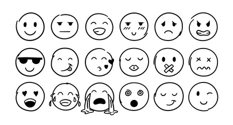 Straight Face Emoji Black And White Clipart