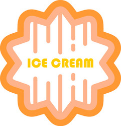 Ice cream dessert logo Royalty Free Vector Image