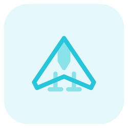 Jet fighter aircraft with twin engines Royalty Free Vector