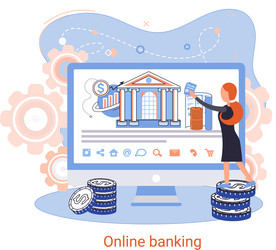 Online banking platform remote bank service Vector Image