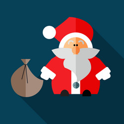 Freaky santa claus doll made from buttons Vector Image