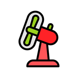 Stand fan filled style icon editable outline Vector Image