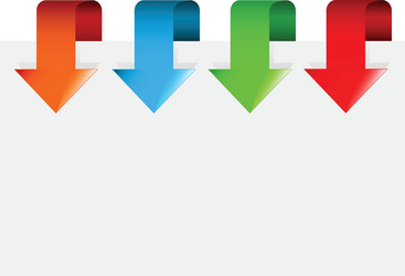 Cartoon 3d blue arrows set cute realistic up down Vector Image