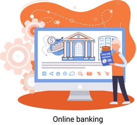 Online banking platform remote bank service Vector Image