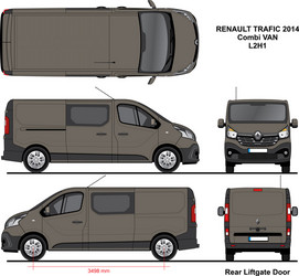 Renault tragic combi delivery van l2h1 2021 Vector Image