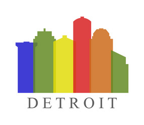 Detroit skyline Royalty Free Vector Image - VectorStock