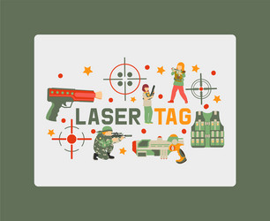 Set of logos for laser tag Royalty Free Vector Image