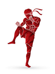 Thai boxing sign Royalty Free Vector Image - VectorStock