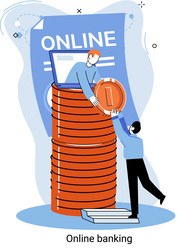 Online banking platform remote bank service Vector Image