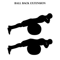 Back extension exercise strength workout Vector Image