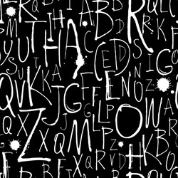 Handwritten calligraphy and lettering seamless Vector Image