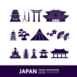 Japan travel destination Royalty Free Vector Image