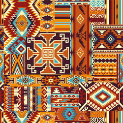 Native american traditional fabric patchwork Vector Image