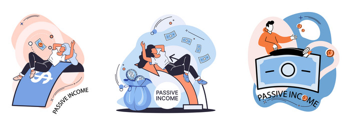 Passive income metaphor interest on deposits Vector Image