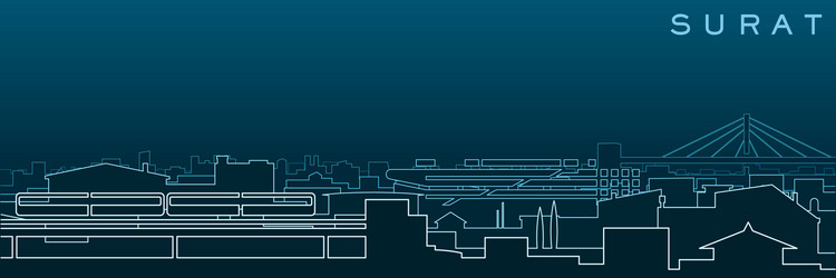 Surat Skyline India Vector Images (52)