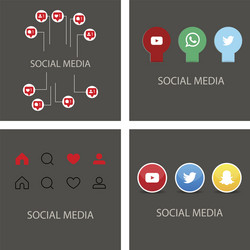 Social media icons facebook icon instagram Vector Image