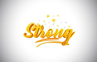 Sunny golden yellow word text with handwritten Vector Image
