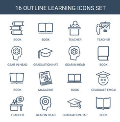 Learning icons Royalty Free Vector Image - VectorStock