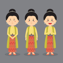 Myanmar Couple Vector Images (92)