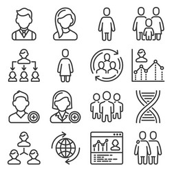 Four people logo icon Royalty Free Vector Image