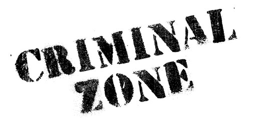 Criminal zone rubber stamp Royalty Free Vector Image