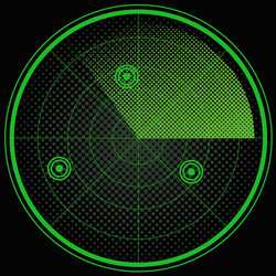 Green radar screen Royalty Free Vector Image - VectorStock