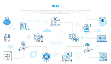 Bfsi banking financial services and insurance Vector Image