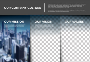 Mission vision and values diagram Royalty Free Vector Image