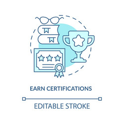 Elearning certification loop concept icon Vector Image