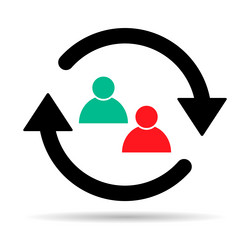 Employee engagement community icon person flat Vector Image