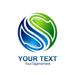 Logo concept design green sphere letter z symbol Vector Image