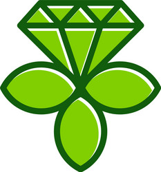 Eco diamond logo icon design Royalty Free Vector Image