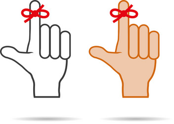 Reminder Finger with String Vector Images (over 130)
