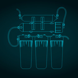 Reverse osmosis system Royalty Free Vector Image