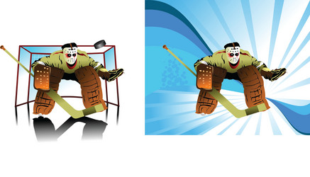 Simple cartoon of goalkeeper 4 Royalty Free Vector Image