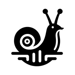 Unique slug silhouette perfect for and logos Vector Image