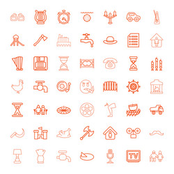 100 old icons Royalty Free Vector Image - VectorStock